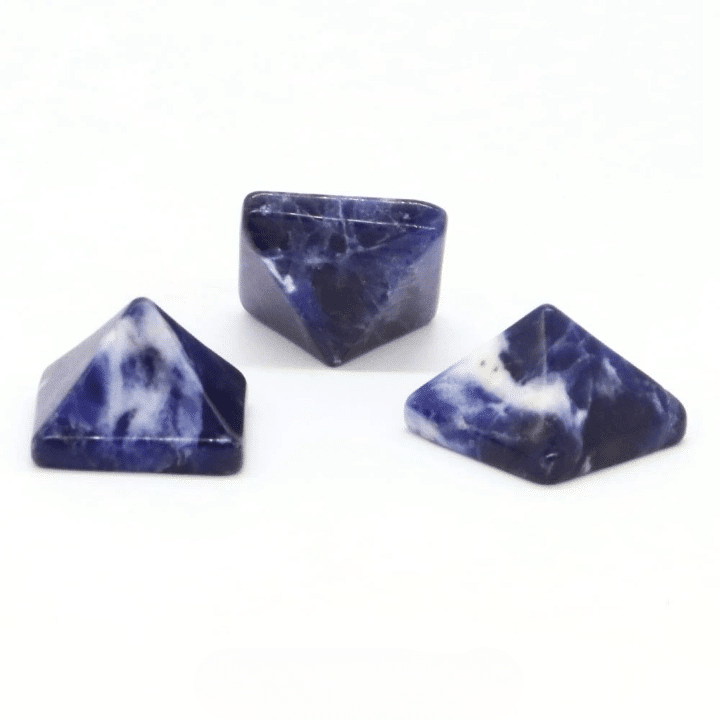 Lot de 3 Pierres Naturelles en Forme de Pyramide | Chakras Shop