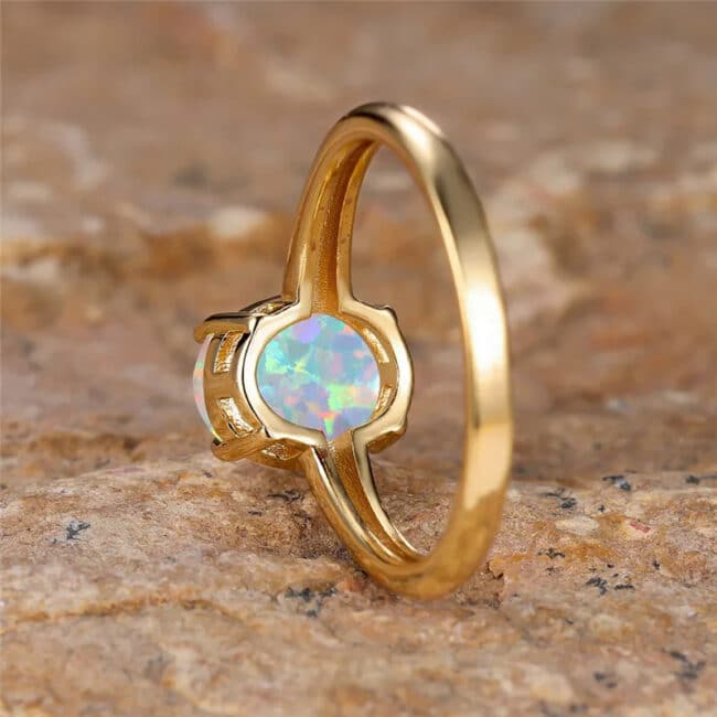 Bague Opale Dorée et Luxueuse | Chakras Shop